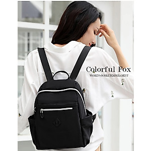 Small Backpack womens backpack purse Mini Casual Lightweight Daypack Backpacks for Women and Girls (C-Black)