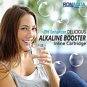 10-inch Universal Alkaline in-line Water Replacement Filter - PH Enhancer, and Re-Mineralizer – Post Filter for Under-Sink or Reverse Osmosis System - Restore Essential Minerals Set of 3