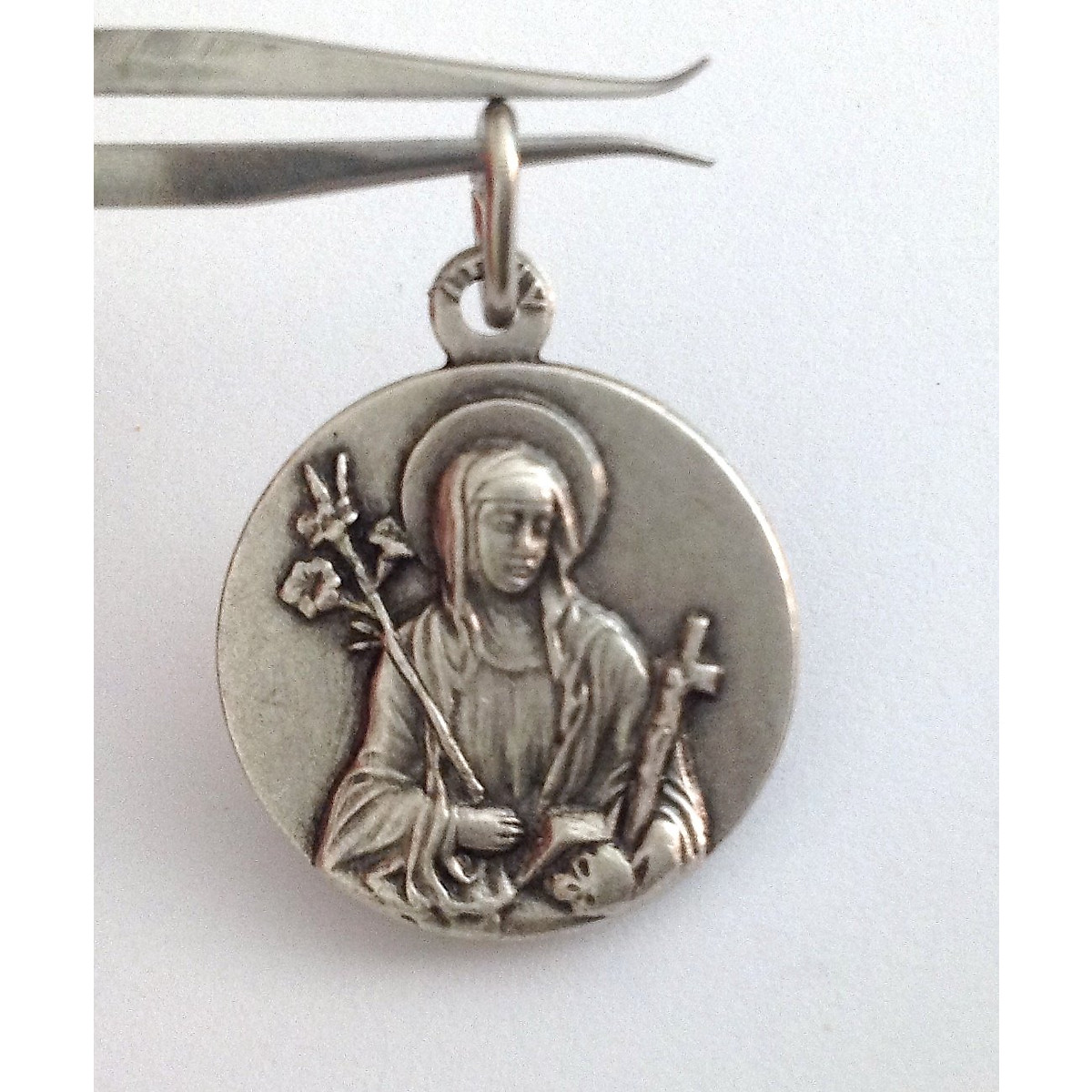 I G J Saint Catherine from Siena Silver Medal - The Patron Saints Medals