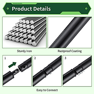 3 PCS Auger Extension Drill Bits, 3/4” Shaft Earth Auger Drill Bit Extension, Auger Drill Bit Extension Bar, Garden Spiral Hole Drill Bit Extension Rod, Post Hole Digger Replacement, Thickened Design