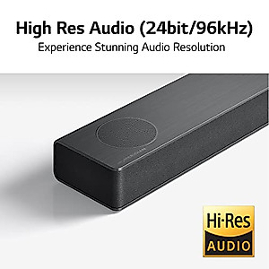 LG S80QY 3.1.3ch Sound bar with Center Up-Firing, Dolby Atmos DTS:X, Works with Airplay2, Spotify HiFi, Alexa, High-Res Audio, IMAX Enhanced, Synergy TV, Meridian, HDMI eARC, 4K Pass Thru,Black