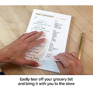 Two Tumbleweeds Meal Planning Notepad - "What's for Dinner?" Weekly Meal Planner and Grocery List Magnetic Notepad - 6 x 9” - 50 sheets