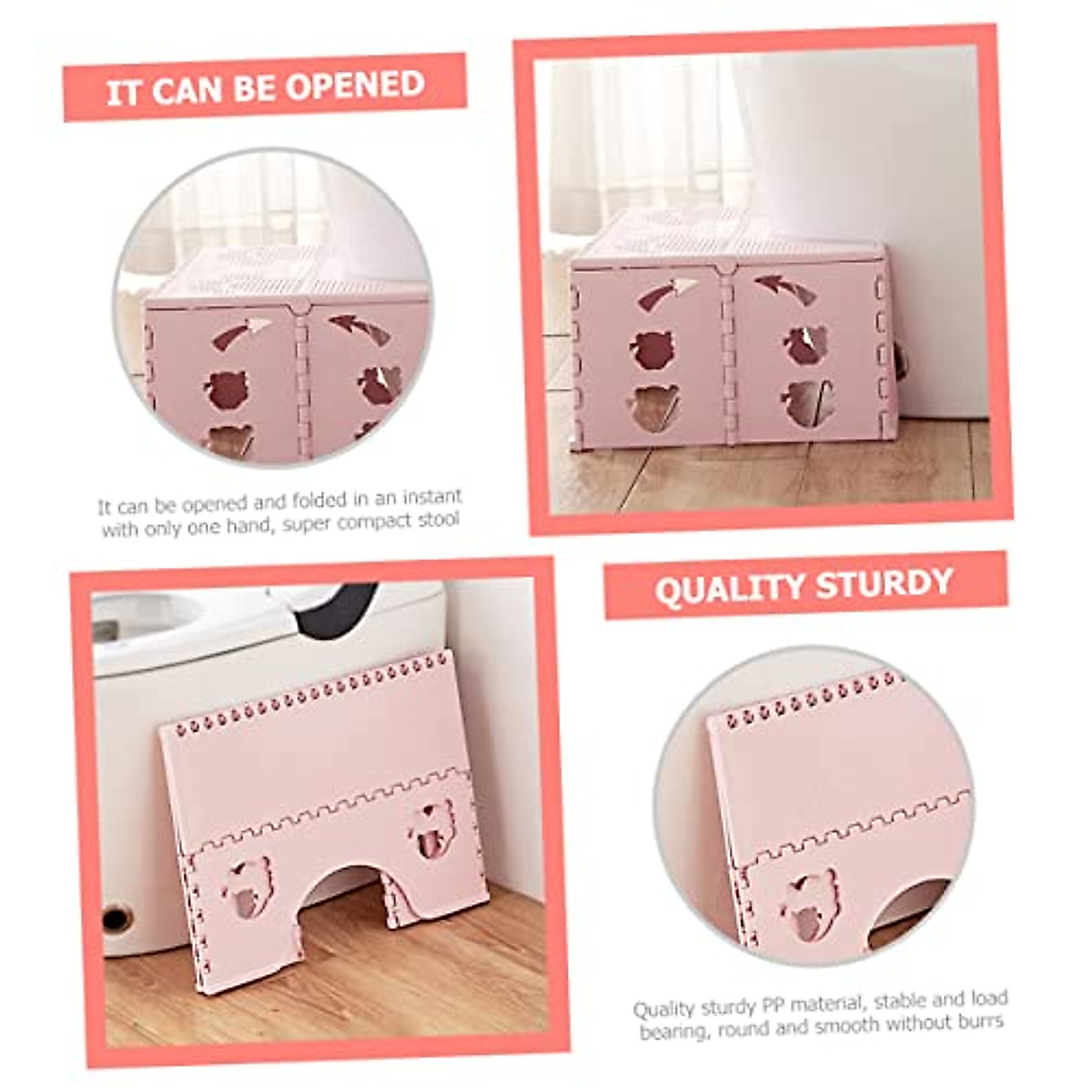 Footstool Black Foot Stool Potty Stepping Stool for Kids Black Footstool Potty Step Stool Adjustable Footstool Poop Stool Compact Toilet Stool Kids Step Stool Pink Aldult