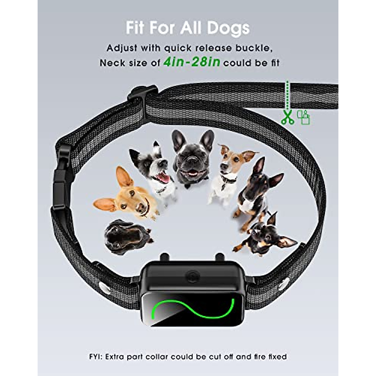 FATEAR Dog Training Collar, Dog Shock Collar with 2600FT Remote Range, Fashion Electronic Collar for Large Medium Small Dogs, Beep/Vibration/Electric Shock, Security Lock, Waterproof