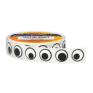 Wiggle Eyes Stickers, 0.5-Inch, Black, 1000/Pack