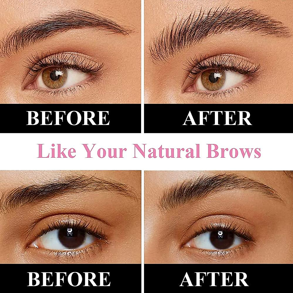 Eyebrow Stencil & Eyebrow Setting Gel, 30 Eyebrow Shaper Kit, Reusable Eyebrow Template With Strap, Waterproof Eyebrow Repair Liquid, Brows Styling Brow Fix Gel Beauty Makeup