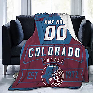 Custom Blanket for Bed Personalized Fans Gift Hockey City Summer Winter Fleece Throw Blankets Add Name and Number Personalized