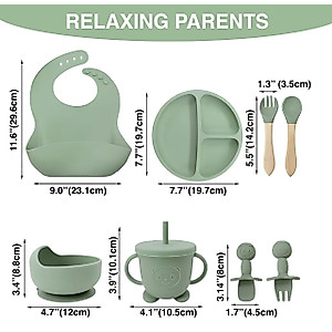 Silicone Baby Feeding Set for Babies and Toddlers, Children Tableware, Kids Dining, Microwave & Dishwasher Friendly, Design for Picky Eaters, Baby Utensils, Toddler Feeding Supplies, Gift for Parents