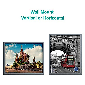 RPJC 16x20 Inch Solid Wood Poster Frame for Wall Mounting Hanging Picture Frames Grey