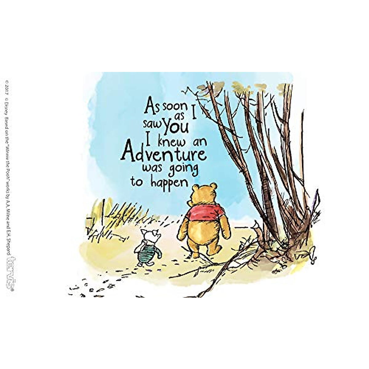 Tervis Plastic Made in USA Double Walled Disney - Winnie the Pooh Adventure Insulated Tumbler Cup Keeps Drinks Cold & Hot, 24oz Water Bottle, Lidded