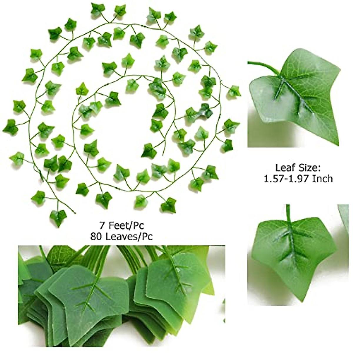 84 Feet Fake Vines with 200 LEDs Solar Outdoor String Lights (Remote Control), Artificial Plants, Patio Decor,Hanging Fake Ivy Greenery Garland Plants,Fake Leaves for Balcony Decor/Outdoor Wall Decor