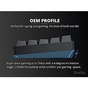 Geeky GK65 65% | Hot Swappable Mechanical Gaming Keyboard | 68 Keys Multi Color RGB LED Backlit for PC/Mac Gamer | ANSI US American Layout (Black, Mechanical Brown)
