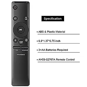 Gvirtue AH59-02767A Universal Remote Control Replacement for Samsung Soundbar Sound Bar Remote Controller Home Theater Surround Sound Bluetooth Speaker System