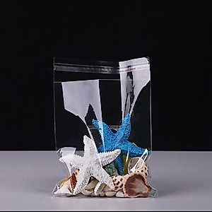 Square Clear Resealable Cello Cellophane Bags 7x7'' 200Pcs Self-Sealing OPP Bags Adhesive Seal Fresh Plastic Cello Bags for Bakery Candle Soap Cookie 10 Sizes to Choose from