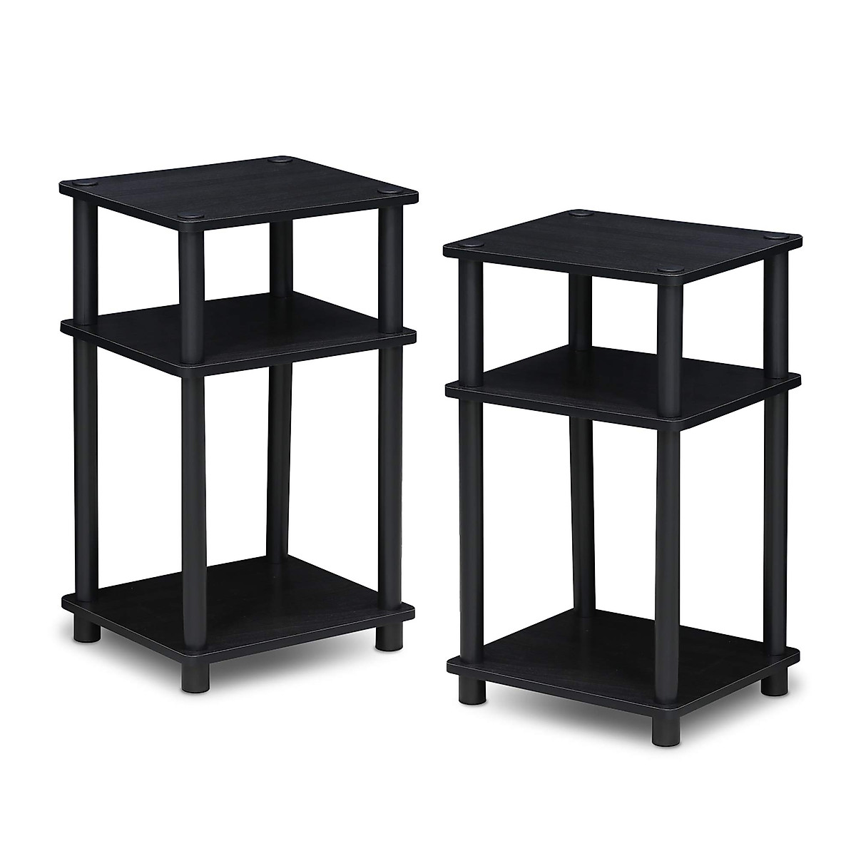Furinno Just 3-Tier End Table and Simplistic Set of 2 End Table Bundle (2-Pack)