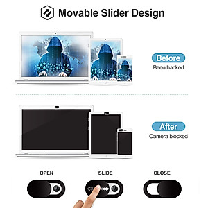 ProCase Smart Case for iPad Air 2 (2014 Release) Bundle with 6 Pack Webcam Cover Slide for Laptop Phone