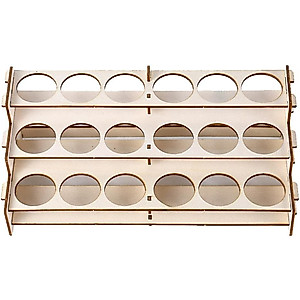 Wooden Paint Rack Painting Rack Paint Ink Bottle Storage Cabinet, Holds 18 Bottles of Paint