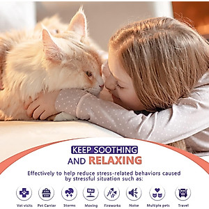 OCSOSO Calming Collar for Cats, Cat Calming Collar,Pheromone Collar Reduces Stress and Anxiety Calm Cats from Loud Noises, Separation, and Aggression Lasting 30days for Small and Medimu Cats 3Pack