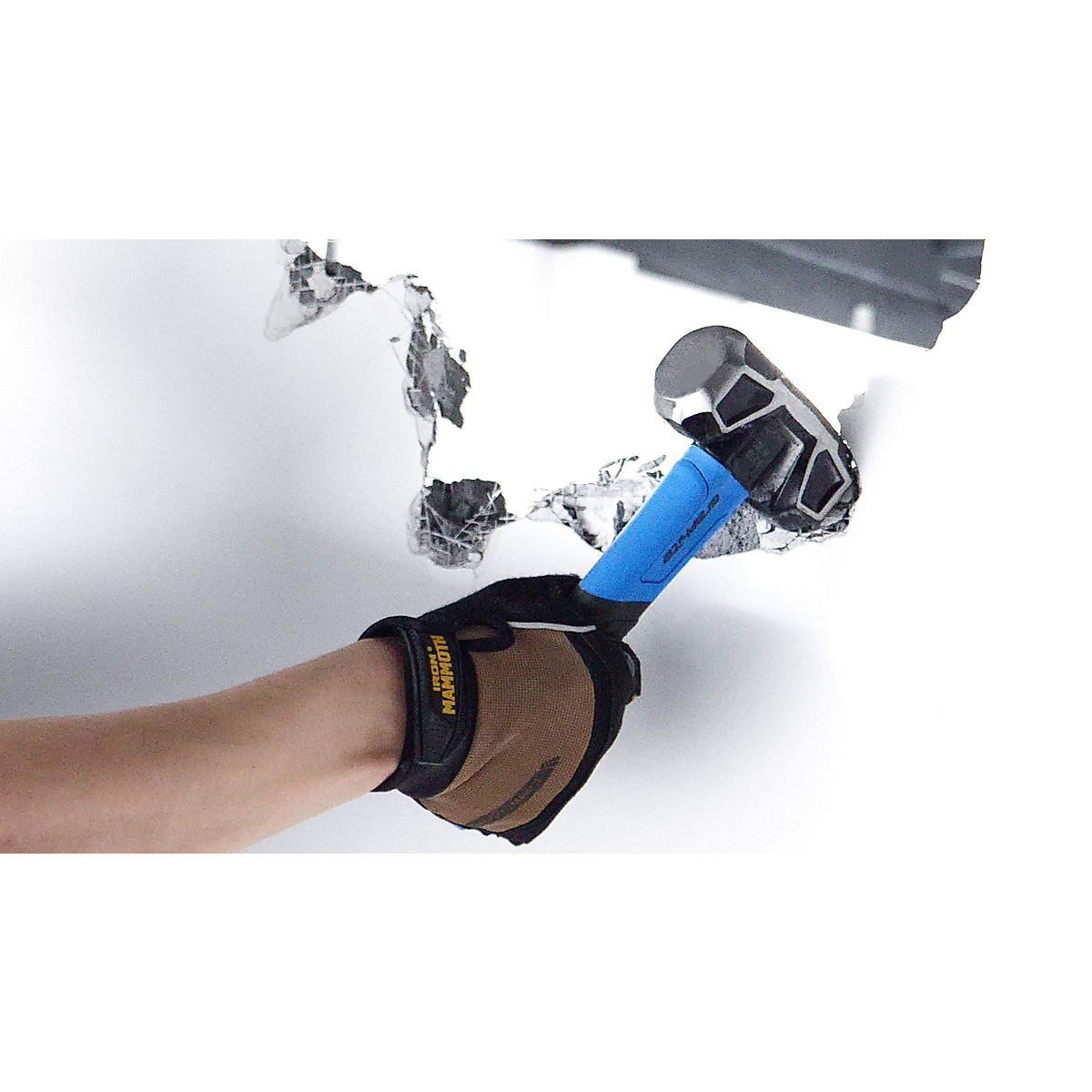 REAL STEEL 0508 Rubber Grip Forged Jacketed Graphite Drilling Sledge Hammer for Striking 3 lb