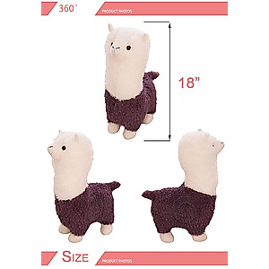 Spring Country Alpaca Plush Toy, Llama Stuffed Animal Large 18" Doll Plushie Hug Pillow Soft Fluffy Cushion Super Christmas Valentine Gift, Birthday