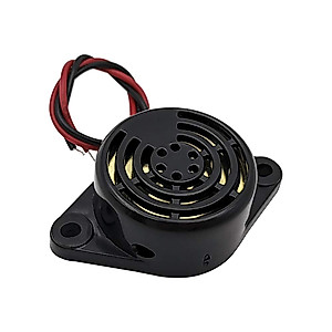 WEICHUANG 3PCS DC 3-24V 90dB Active Piezo Electronic Buzzer Beep Tone Alarm Ringer Continous Sound (Black) SFM-27-W