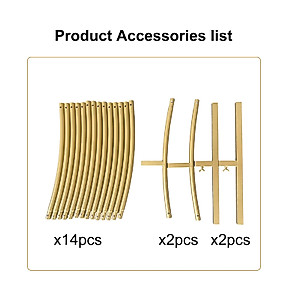 Round Golden Metal Balloon Arch Kit (6.7FT), Wedding Circle Backdrop Stand Frame for Birthday Party, Bridal Shower, Graduation, Photo Background Decoration.