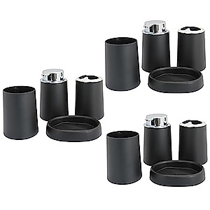 Cabilock 3 Sets Bathroom Set Makeup Accessories Bath Accessories soap Dish Tumbler rinsing Cup soap Lotion Dispenser Foam soap Dispenser Toilet Accessories take a Bath Washing Cup Plastic