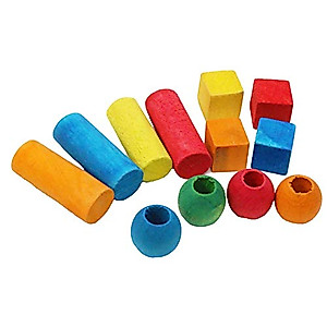 Bonka Bird Toys 60045 Large Wooden Blocks Treasure Chest Refill Parrot Foraging cage Conure Amazon African Grey Beak chew Aviary Supply