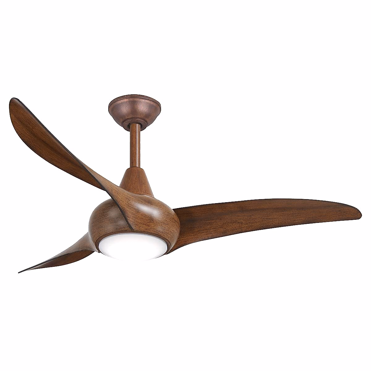 MINKA-AIRE F845-DK Light Wave 44 inch Ceiling Fan with LED Light and Remote Control, Brown Distressed Koa Finish