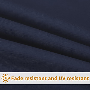 Easy-Going 48x18x3 inch Waterproof Outdoor Couch Bench Cushion Covers Only Replacement Non-Slip Patio Seat Cushion Slipcover with Zipper and Adjustable Straps Navy