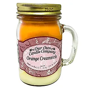 Our Own Candle Company Orange Creamsicle Scented 13 Ounce Mason Jar Candle