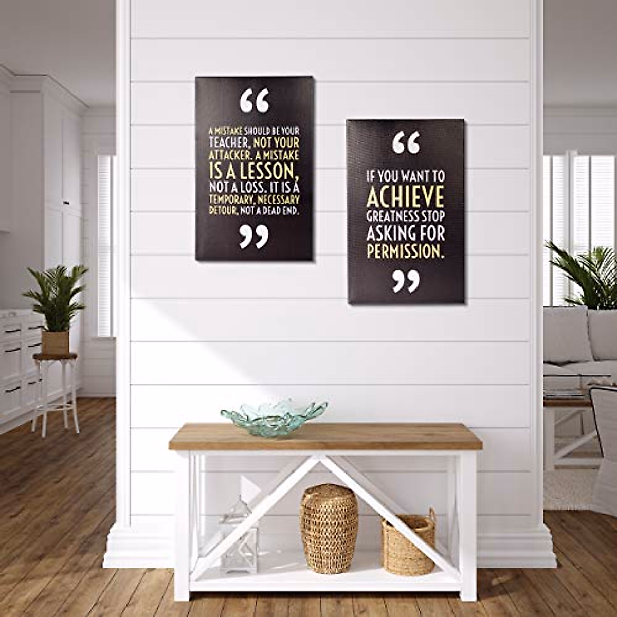 Quotes From Love Inspirational Wall Art - Decor for the Office, Living Room, Bathrooms, Dining Room , Classroom, and More - Inspirational canvas 12 X 16 - Motivational Wall Art - Ready to Hang Positive Quotes Wall Decor