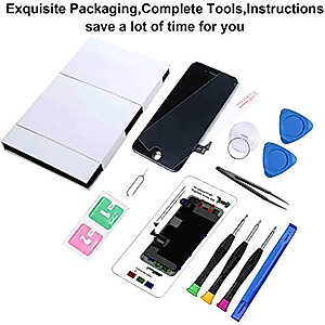 for iPhone 8 Plus Screen Replacement Black 5.5 Inch, Diykitpl 3D Touch LCD Digitizer Display for iPhone 8 Plus, with Repair Tools Kit for A1864,A1897,A1898 Glass Screen