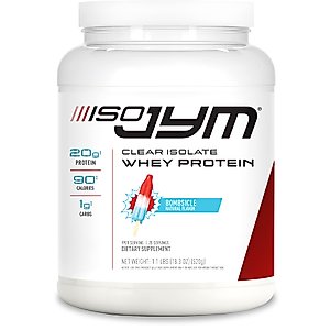JYM Supplement Science Iso JYM Bombsicle, 90 Calories, 100% Whey Protein Isolate, Zero Fat, Zero Sugars, Mixes Clear, for Women & Men, 20 Servings
