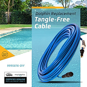 Dolphin Genuine Replacement Part — Durable 78 FT Blue Cable with Swivel for Tangle-Free Operation — 9995876-DIY