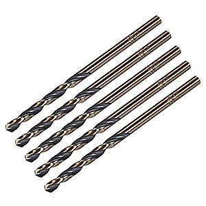 uxcell Reduced Shank Twist Drill Bits 3.2mm High Speed Steel 4341 with 3.2mm Shank 5 Pcs for Stainless Steel Alloy Metal Plastic Wood