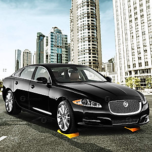 ZONETECH Tire Saver Ramps Premium Quality Portable Highly Visible Yellow Tire Cradle Vehicle Travel Ramps for Storage-Flat Spot and Flat Tire Prevention (4-Pack)