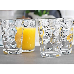 Home Essentials & Beyond Glassware Set 18 Piece Mixed Drinkware. Set of 6 Glass Tumblers 17 oz., Set of 6 Rock 13 oz. and Set of 6 Juice 7 oz Glass Cups Drinking Glasses.