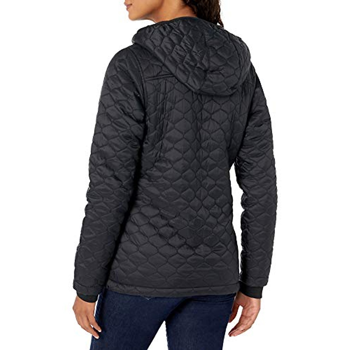 Amazon Essentials Women's Lightweight Quilted Full-Zip Water-Resistant Sherpa-Lined Hooded Puffer Jacket, Black, XX-Large