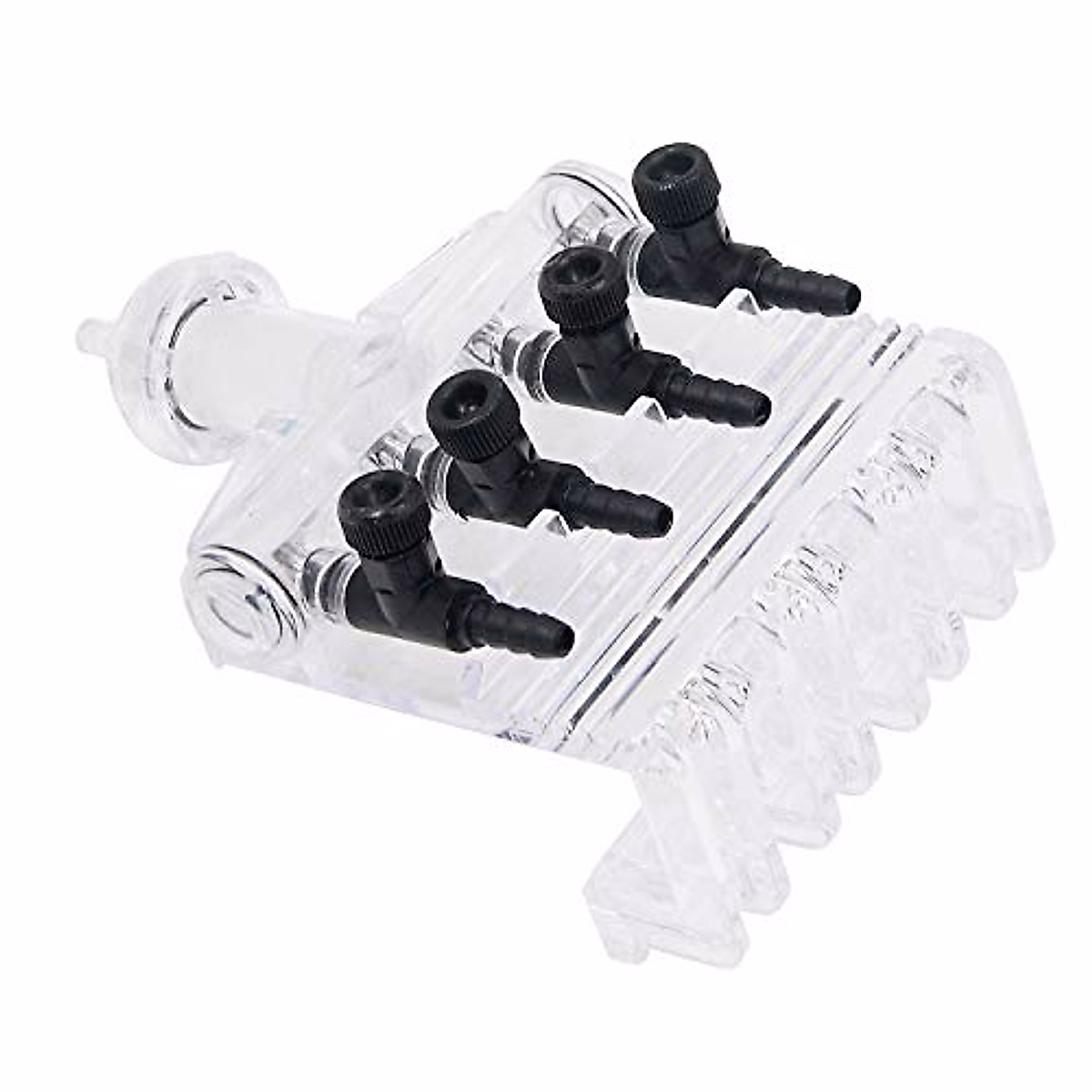 MY MIRONEY 4-Way Clear Acrylic Aquarium Air Check Flow Control Swtich Gang Valve for Fish Tank