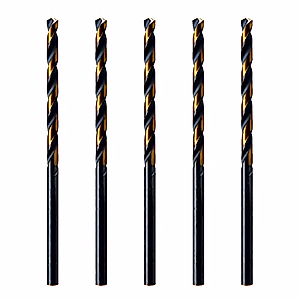 MAXTOOL No.18 5pcs Identical Jobber Length Drills Dia 0.1695" HSS M2 Twist Drill Bits Wire Gauge Gage Numbered Straight Shank Drills; JBN02H10R18P5