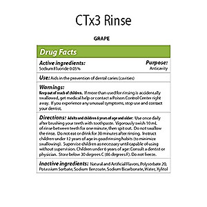 CariFree Maintenance Rinse (Grape): Fluoride Mouthwash | Dentist Recommended Anti-Cavity Oral Care | Xylitol | Neutralizes pH | Freshen Breath | Cavity Prevention | Alcohol Free