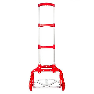 Light-Weight Folding Trolley Portable Folding Collapsible Aluminum Cart Dolly Push Truck Trolley for Home, Office, and Car Use Maximum Load Bearing of 165.35 Pounds
