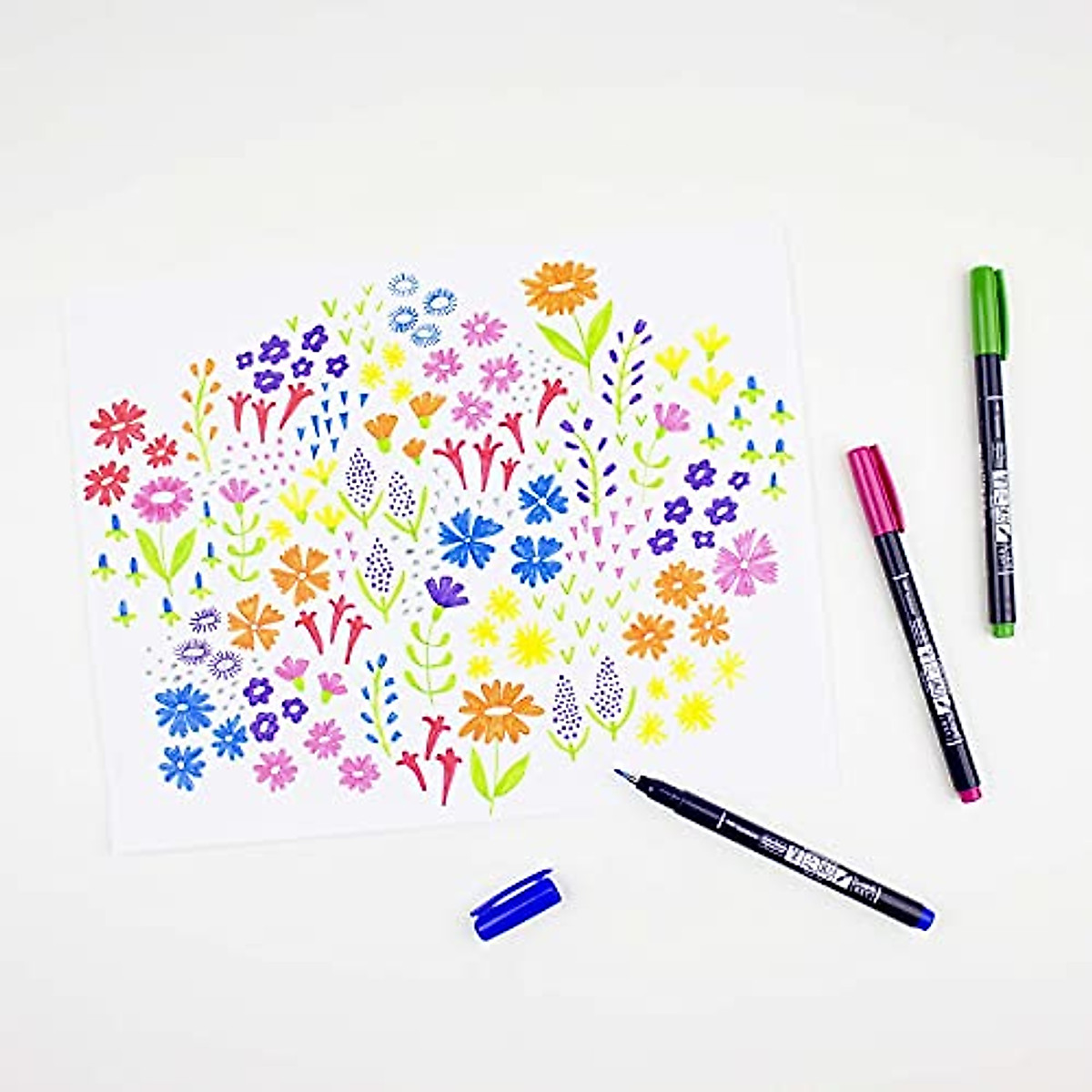 Tombow 56429 Fudenosuke Colors Brush Pens, 10-Pack