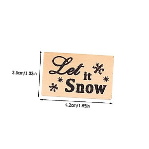 NOLITOY 3pcs Christmas Snowflake Stamp Art Craft Stamp Wooden Christmas Stamp DIY Scrapbook Wooden Stamps Wood Snow Seal Christmas Diary Stamp Diary Scrapbook Stamp self Made The Sign