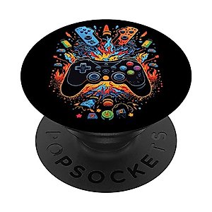 Gamer Aesthetic Graphic Gaming Video Games Boys Teens Kids PopSockets Standard PopGrip