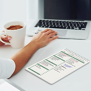 Daily To Do List Notepad, Daily Planner Notepad Undated With 52 Sheet, Appointment book for Top Priorities, Meeting, Follow up, Notes, 1 Pack, Pink(5.5"x8.5")