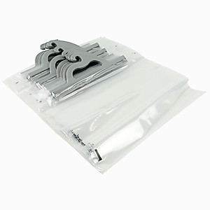 Monaco Hanging Storage Bags 20-pack Bundle. 10-pack of 12 x 9-inch and 10-pack of 14 x 12.5 inch. Clear Plastic Bags for Classroom, Library, and Pharmacy Use