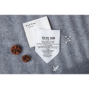 Wedding Handkerchief to My Son Gift from Mom or Dad, White Handkerchiefs from Parents in Wedding Keepsake For Perfect Moments