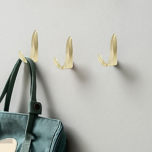 Gold Robe Hooks Coat Hooks Wall Hooks for Hanging Heavy Duty Towel Hooks for Bathroom Wall Mounted Clothing Hooks Kitchen Bedroom Home Entryway 4 Pcs (Copper)